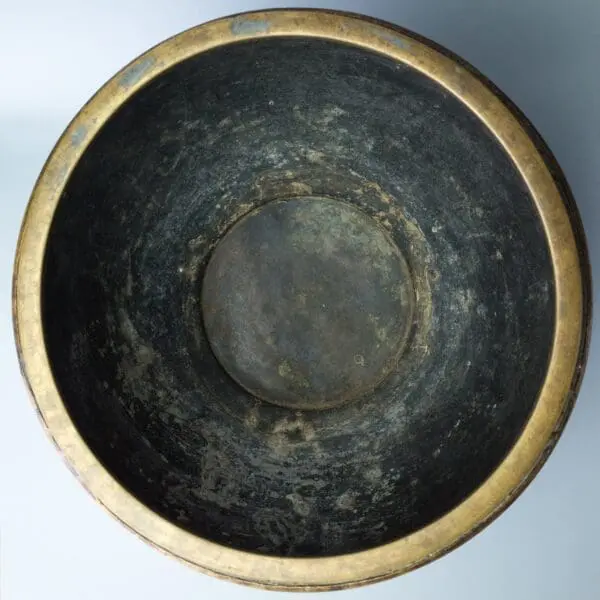 Large Japanese Bronze & Champlevé Jardinière Planter with Floral ...