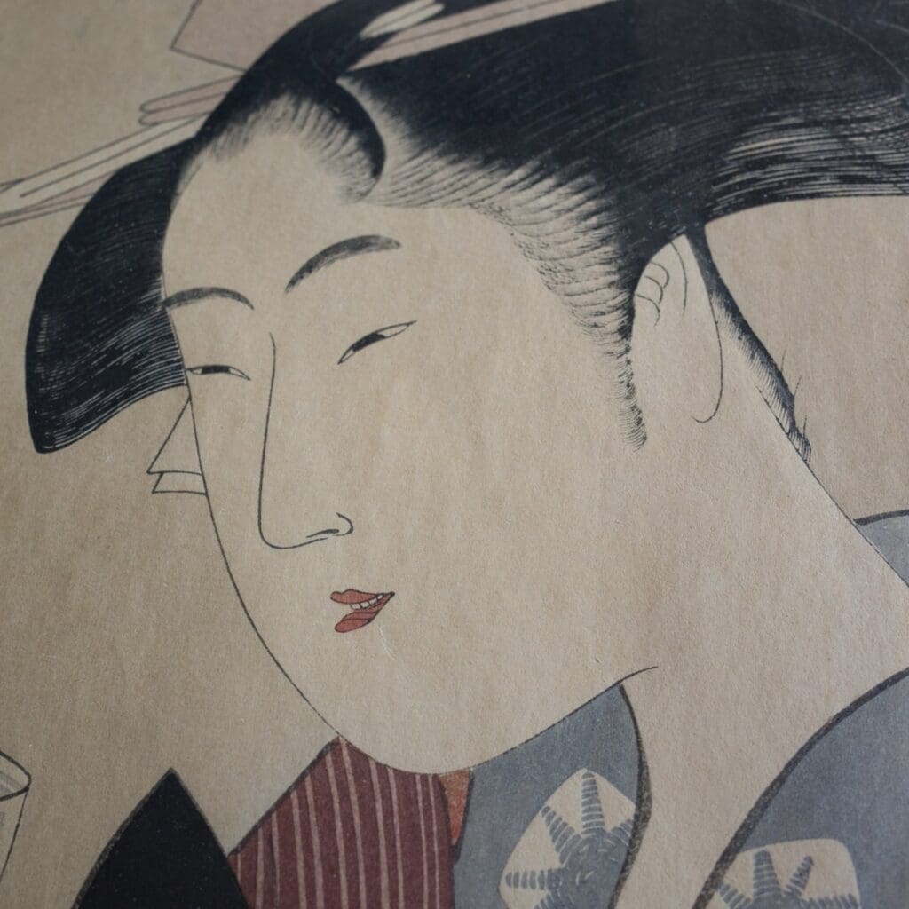 Kitagawa Utamaro - Appearing Again: Naniwaya Okita. Original Japanese ...