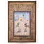 Antique Persian Miniature Painting of Chovgan Polo Game. Folio from ...