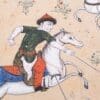 Antique Persian Miniature Painting of Chovgan Polo Game. Folio from ...