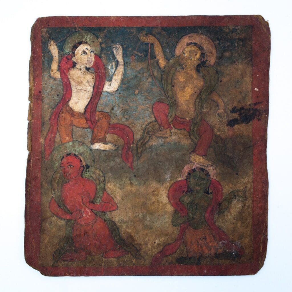Set of Four Antique Tibetan or Mongolian Buddhist Tsakli Initiation ...