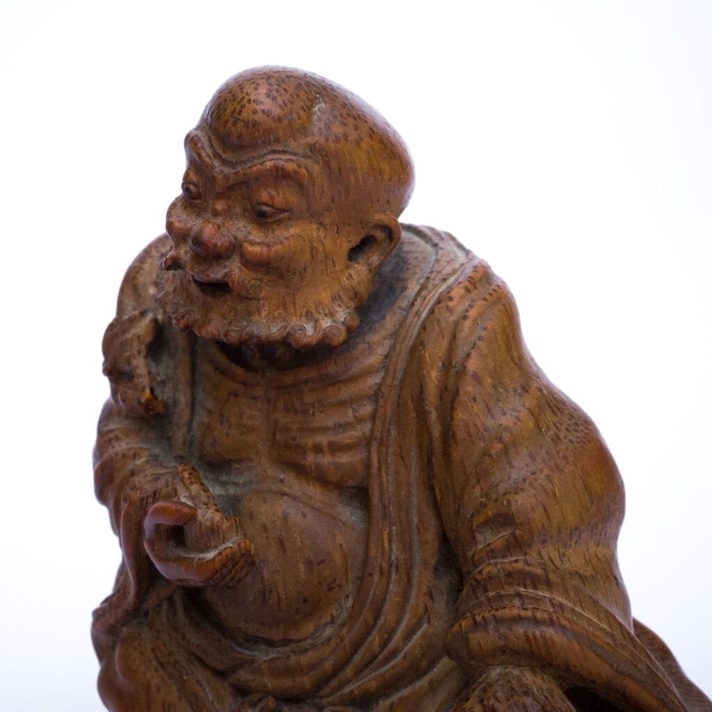 Fine Antique Chinese Bamboo Root Carving of a Daoist Immortal. Late ...