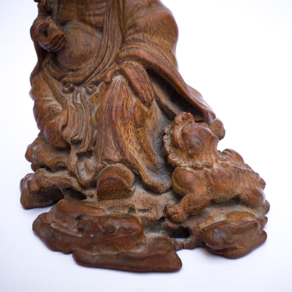 Fine Antique Chinese Bamboo Root Carving of a Daoist Immortal. Late ...