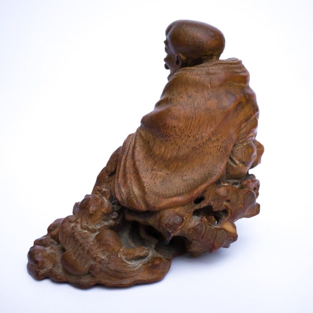 Fine Antique Chinese Bamboo Root Carving of a Daoist Immortal. Late ...
