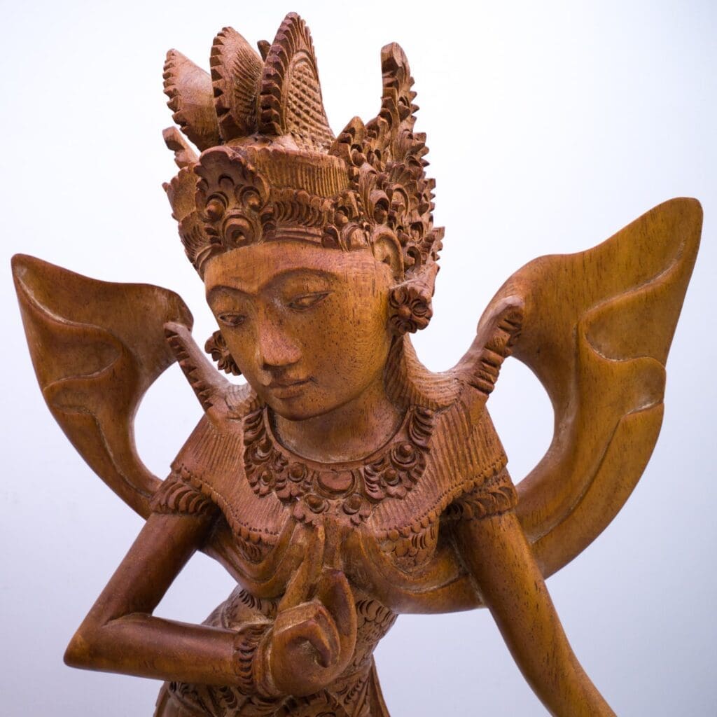 Fine Balinese Wood Carving of Hanuman Presenting Rama's Ring to Sita ...