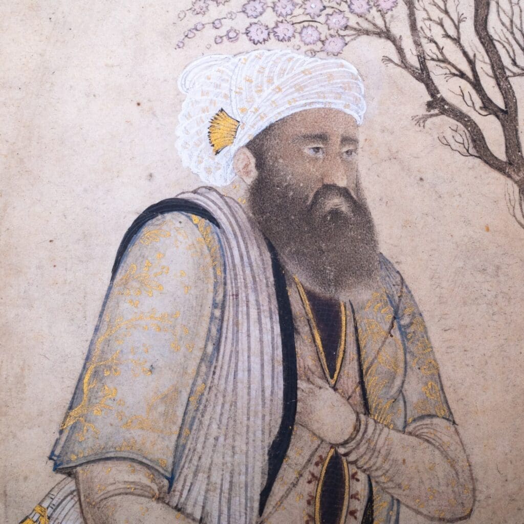 Antique Qajar Period Safavid Style Persian Miniature Painting in the ...