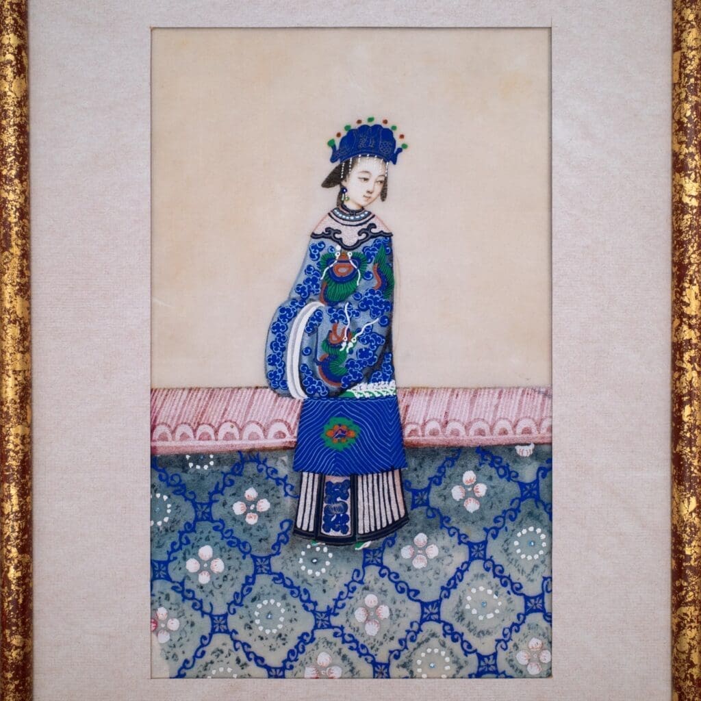 Pair of Antique Chinese Export Paintings on Pith Paper. 19th Century ...