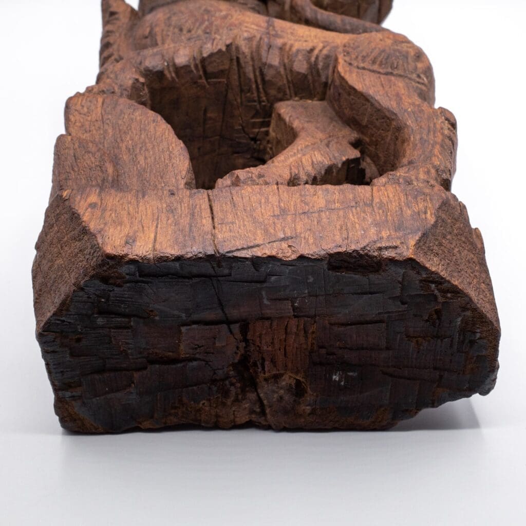 Large Antique Indian Wood Carving of Hindu Mythical Lion Yali. South ...