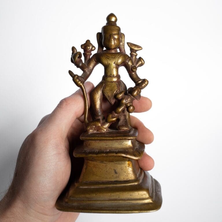 Antique Indian Figure of Hindu Deity Durga Mahishasura Mardini. 19th ...