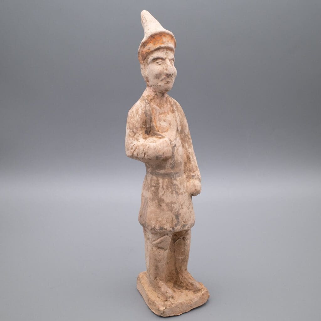 Chinese Painted Pottery Figure of a Sogdian Merchant. Tang Dynasty ...
