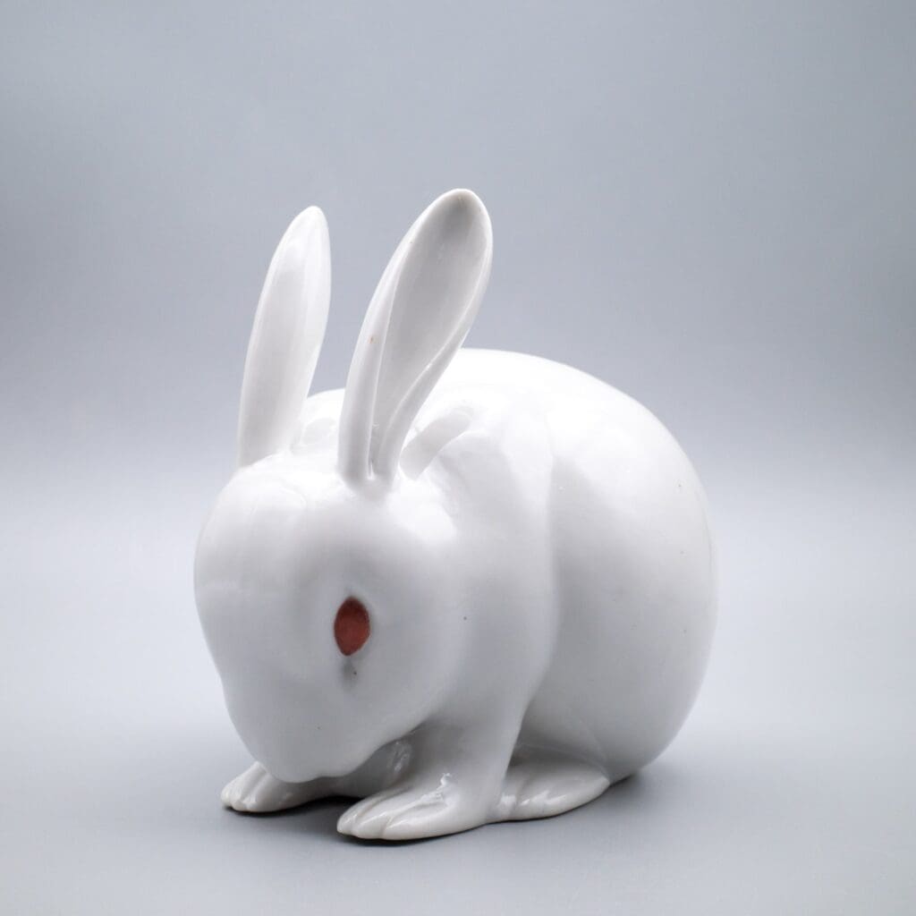 Fine Antique Japanese Porcelain Okimono of a Rabbit. Early 20th Century ...