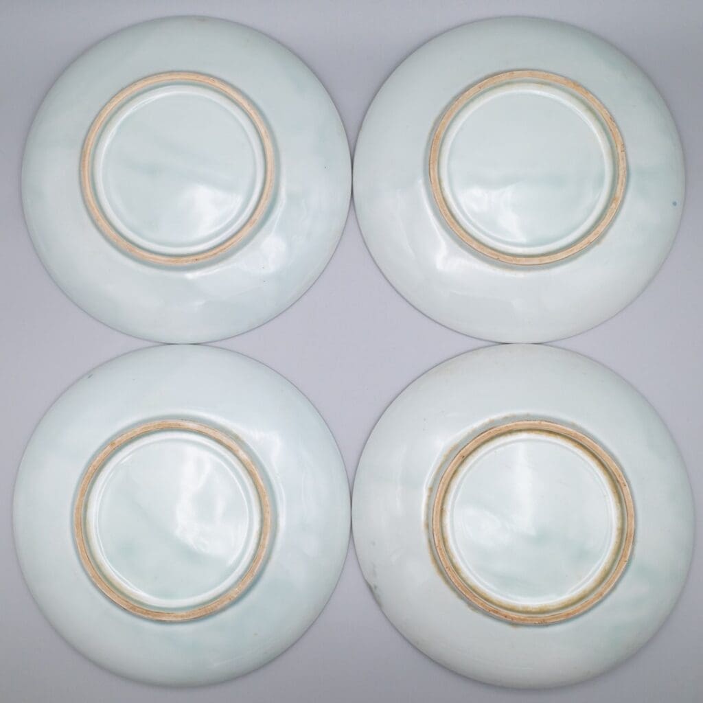 Vintage Japanese Relief Decorated Blue and White Porcelain Dishes ...
