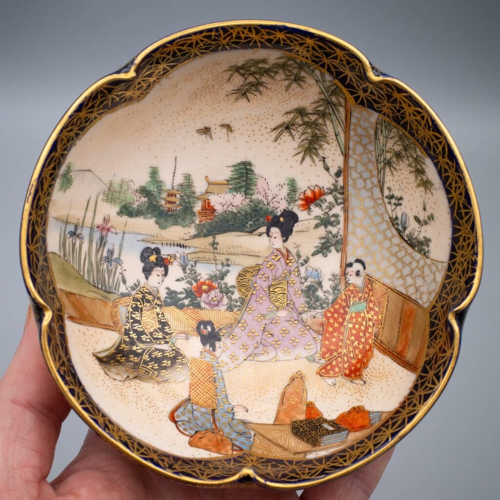 Fine Antique Japanese Satsuma Pottery Bowl Early 20th Century Marked ...